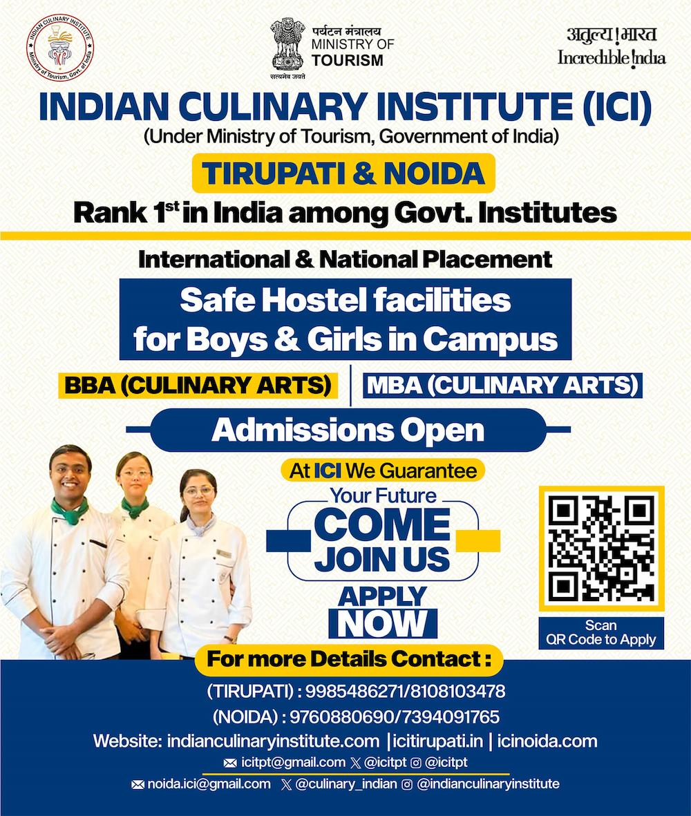 Culinary Admissions - Indian Culinary Institute